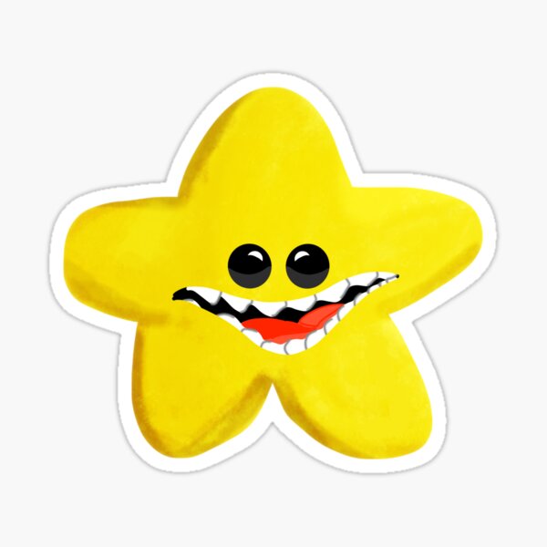 "Creepy Smiling Star" Sticker by Blake-b | Redbubble