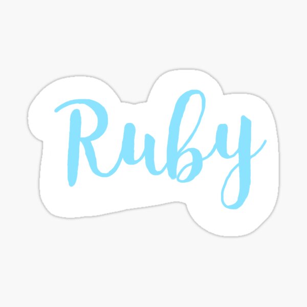 "ruby!" Sticker by stickermonkeys | Redbubble