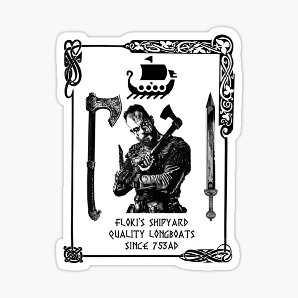 "Floki's Shipyard" Sticker by Niglom | Redbubble
