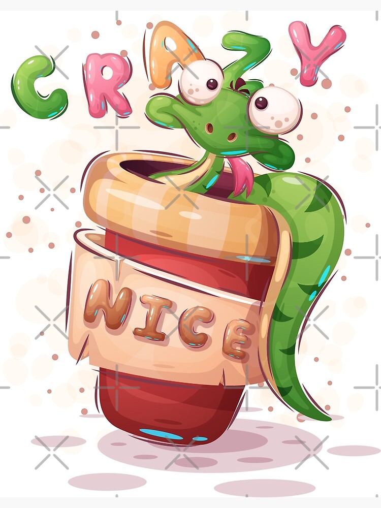 "Cute Crazy Cup" Canvas Print by KrakArt | Redbubble