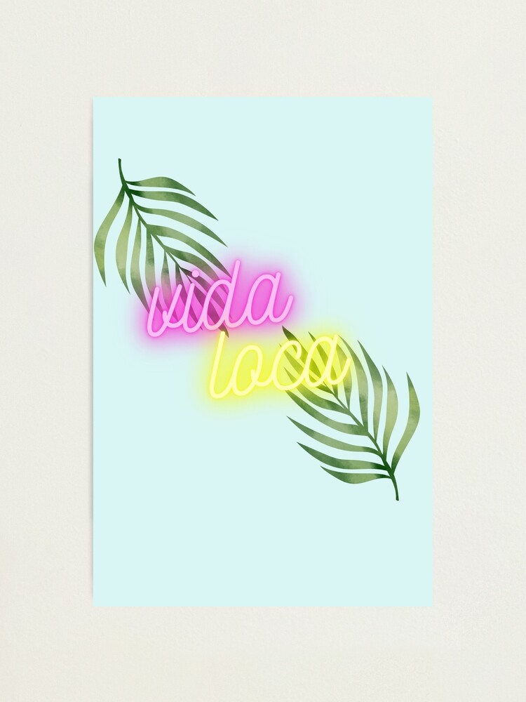 Lámina fotográfica «Viviendo la vida loca, letrero de neón» de Amy ...