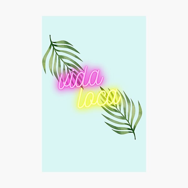 Lámina fotográfica «Viviendo la vida loca, letrero de neón» de Amy ...