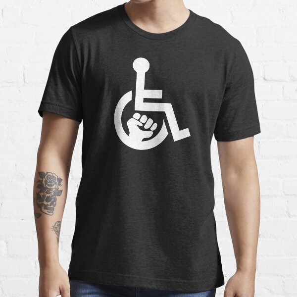 "Handicap Power Fist white" T-shirt for Sale by LencePrinting ...