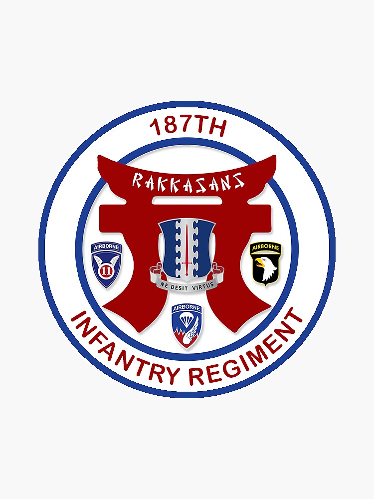 "187th Infantry Regiment - Rakkasans" Sticker for Sale by sfcmondelli ...