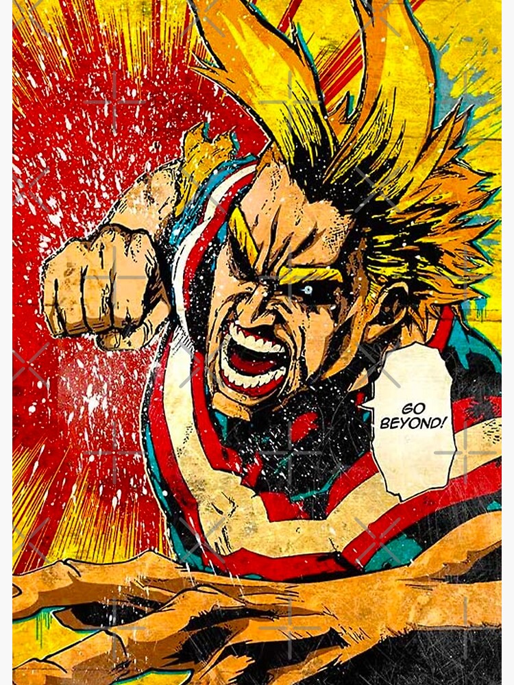 "All Might Go Beyond Boku no Hero - My Hero Academia" Poster by ...
