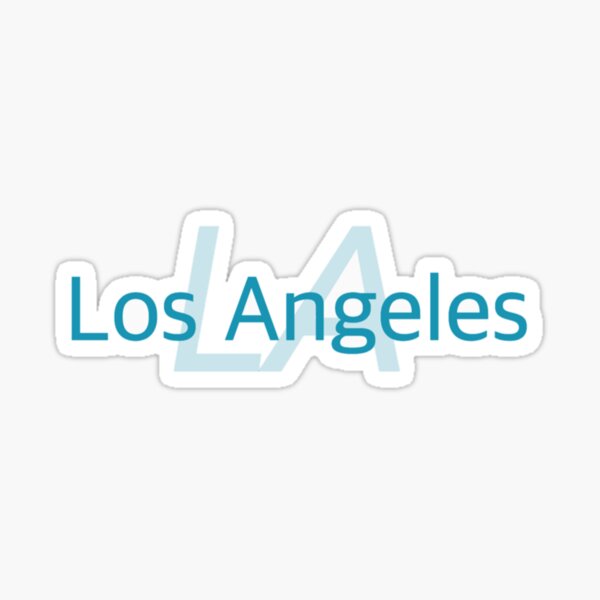 "LA Los Angeles" Sticker for Sale by LoisNederpelt | Redbubble
