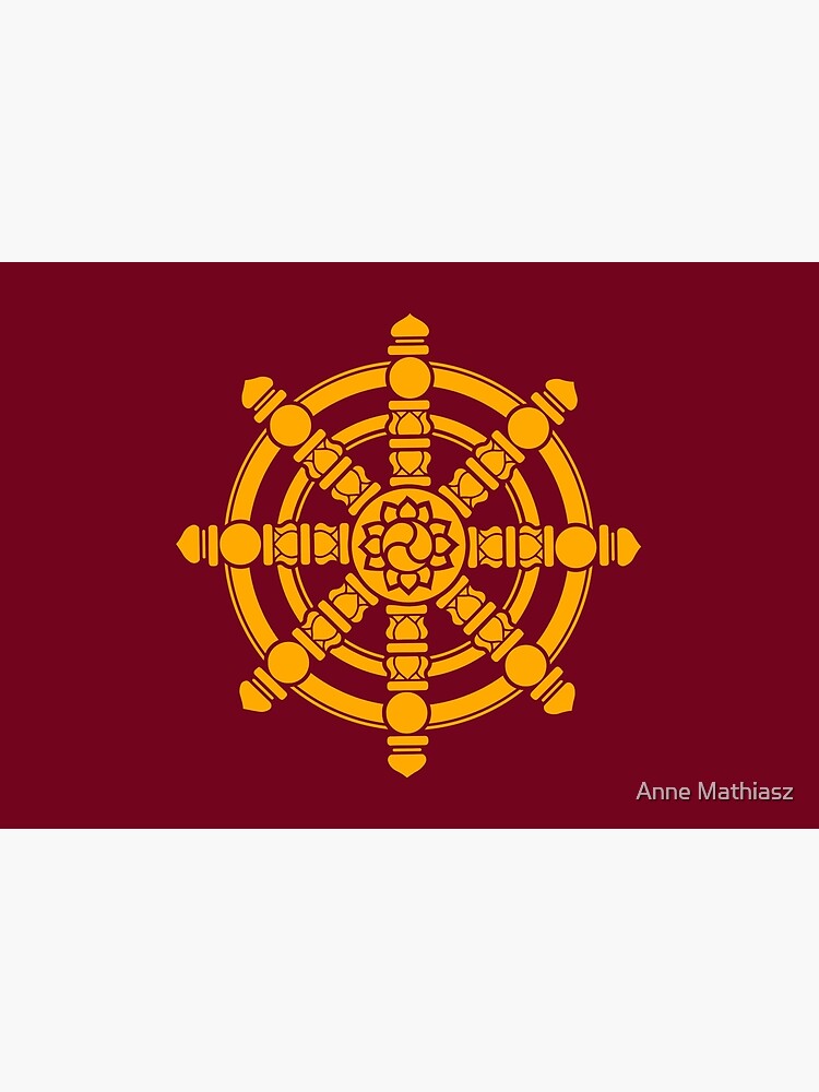 "Dharma Wheel of Fortune, Buddhism, Auspicious Symbol" Metal Print by ...