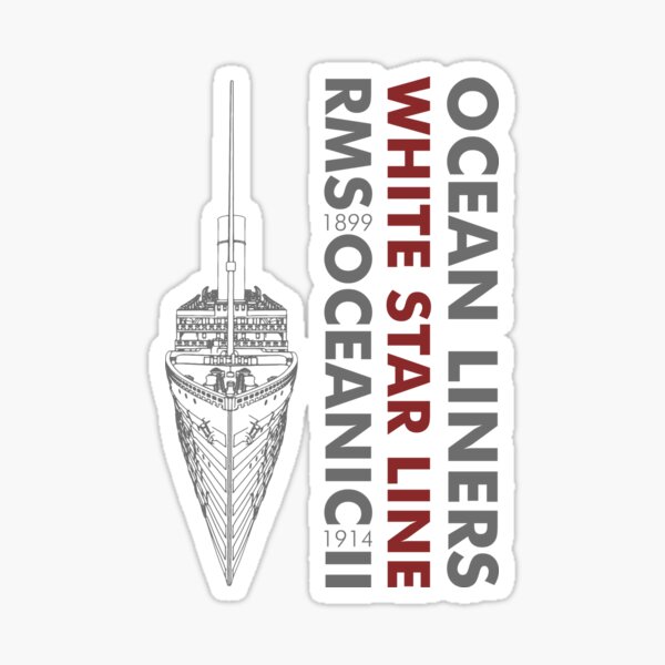 "RMS Oceanic II - Front View" Sticker by vandragonde | Redbubble