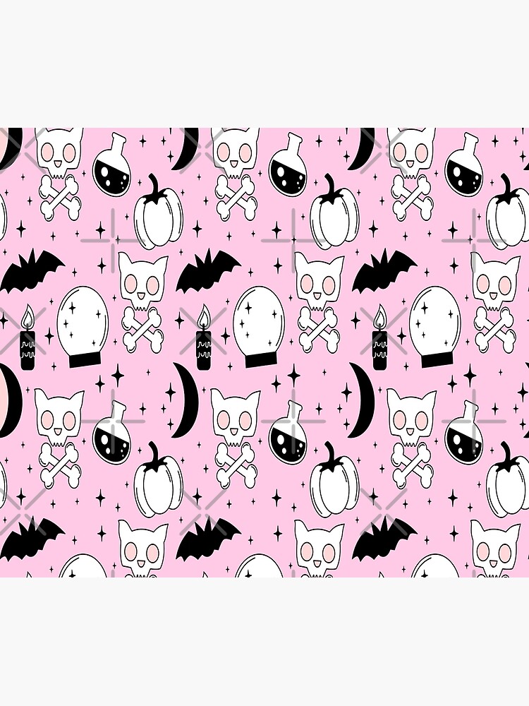 " Pastel Goth /Kawaii Pastel /Creepy Cute/ /Black and Pink/ Skulls and ...