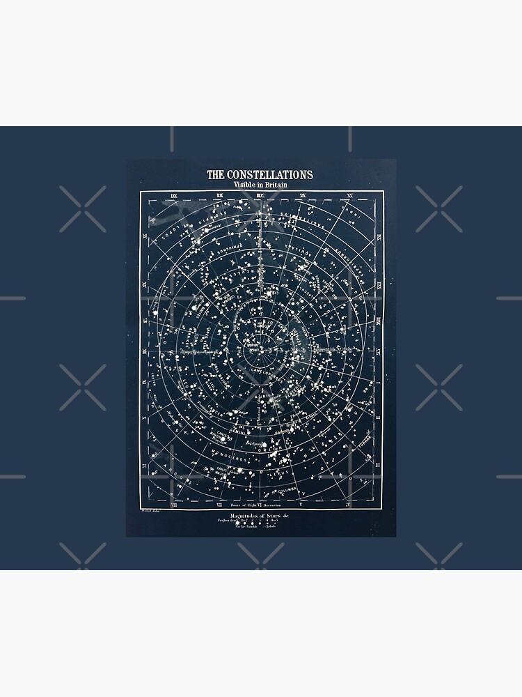 "Vintage STAR CONSTELLATIONS MAP POSTER circa 1900s " Tapestry for Sale ...