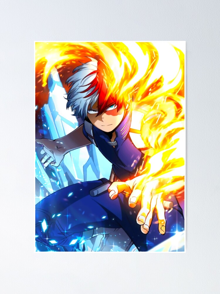 "Shoto Todoroki Artwork Boku no Hero - My Hero Academia" Poster for ...