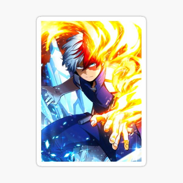 "Shoto Todoroki Artwork Boku no Hero - My Hero Academia" Sticker for ...