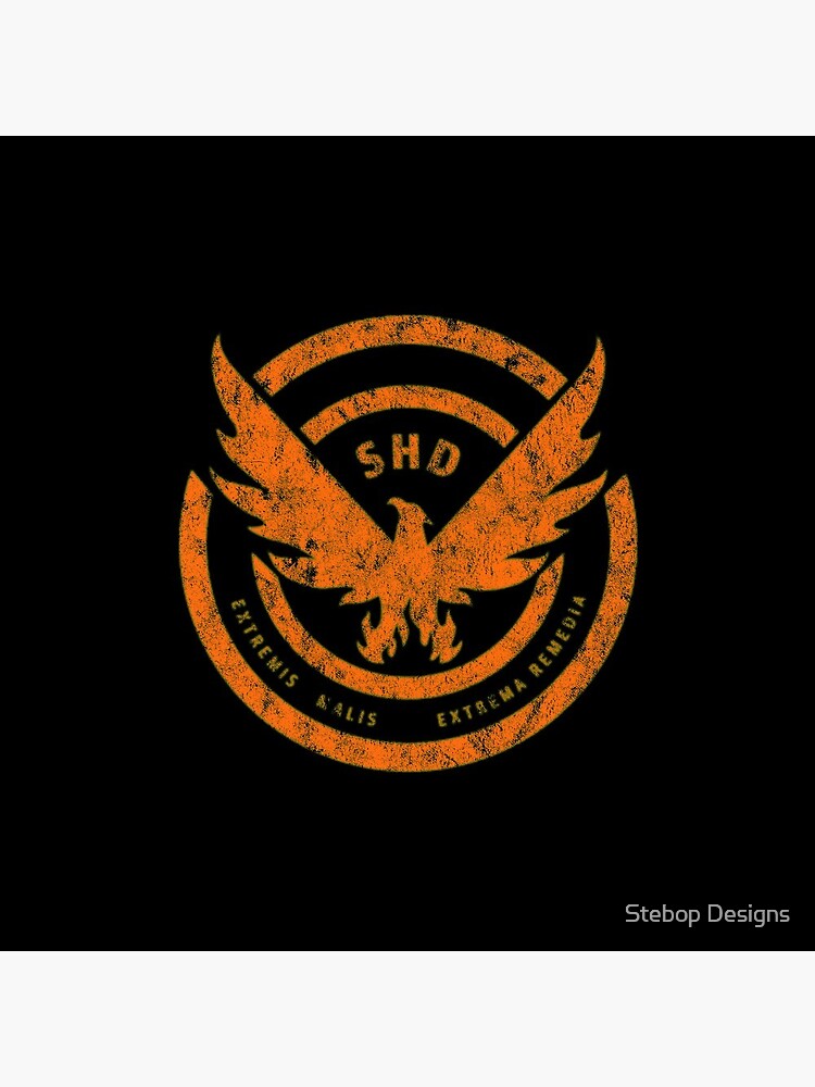 "The Division SHD Logo Distressed Orange" Pin by BrotherOfPerl | Redbubble