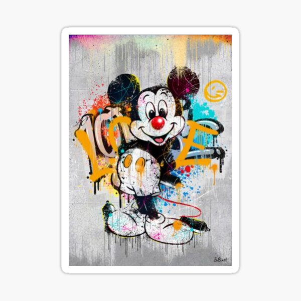 "Art micky love" Sticker for Sale by Roby-Fox | Redbubble