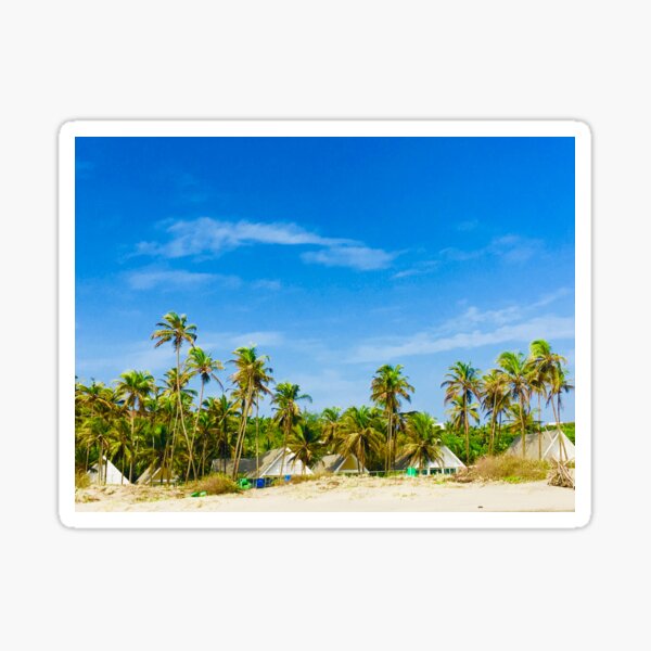 "A day at the beach in Goa" Sticker for Sale by BinChin | Redbubble