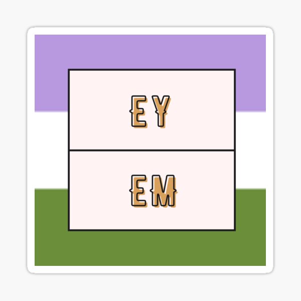 "Pride Flag - Genderqueer - EY/EM" Sticker for Sale by thesassypanda ...