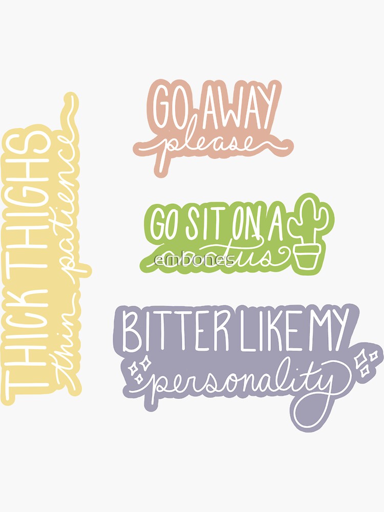 "Sassy Pack" Sticker for Sale by embones | Redbubble
