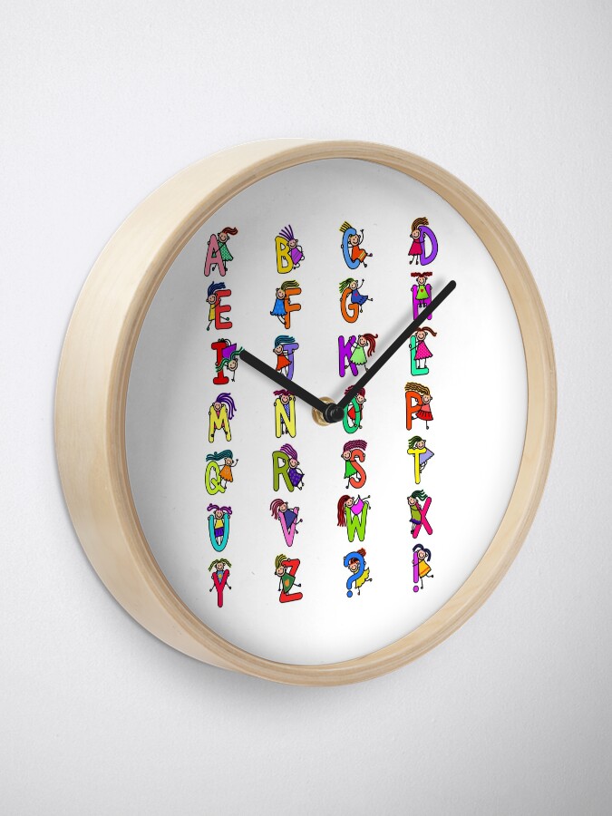 Reloj «Alfabeto entero para niñas alfabeto personaje de dibujos ...