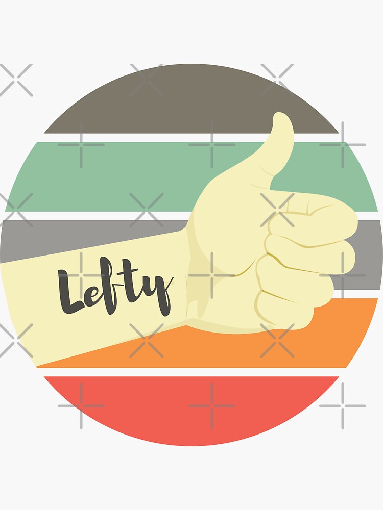 "Left Handed Day / Lefty" Sticker by Momo-mimech | Redbubble