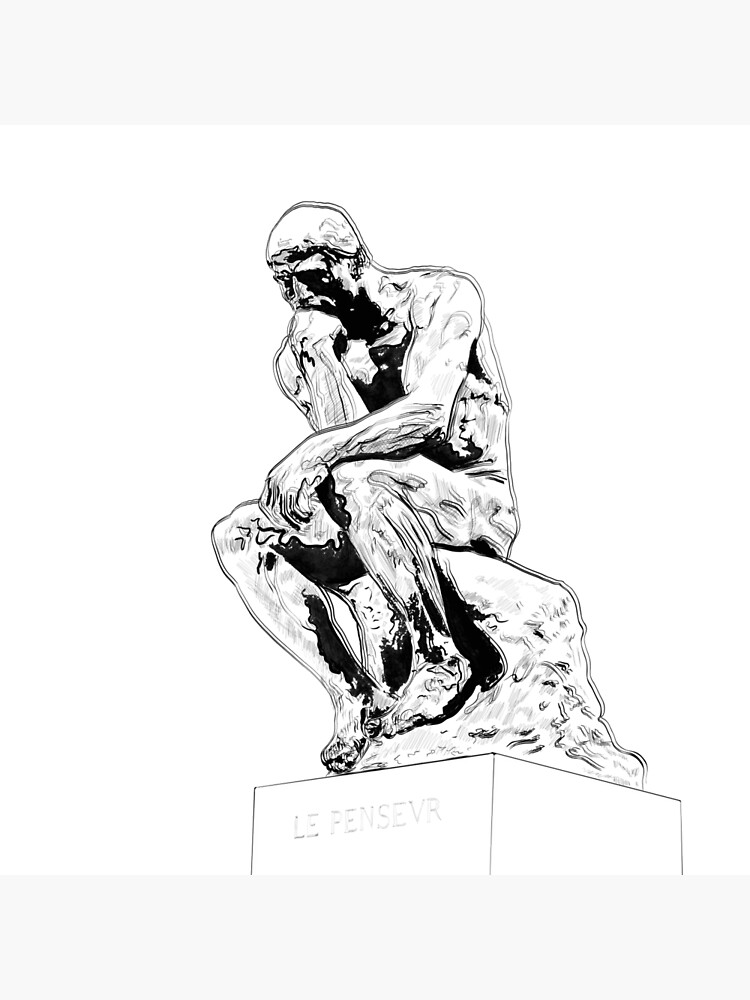 Poster for Sale avec l'œuvre « Le penseur » de l'artiste Neo-shop ...
