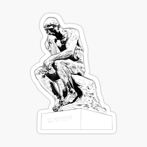 "The Thinker" Sticker for Sale by Neo-shop | Redbubble