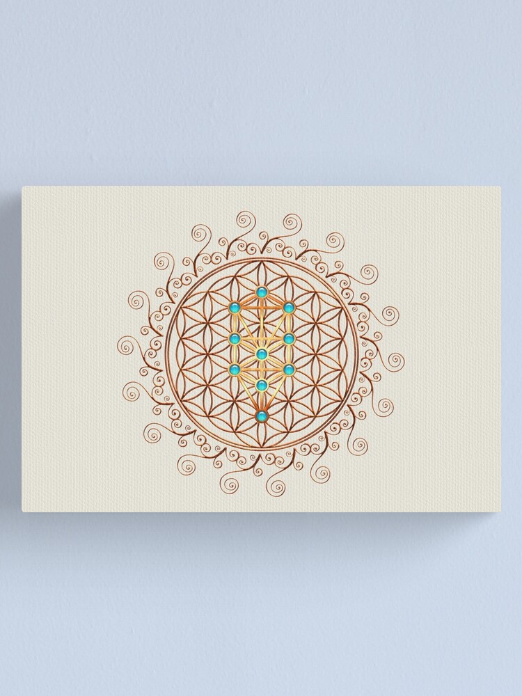 "Flower of life, Tree of life, Sephiroth, Sacred Geometry" Canvas Print ...