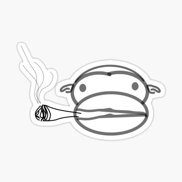 "Stoned Monkey" Sticker for Sale by zad777 | Redbubble