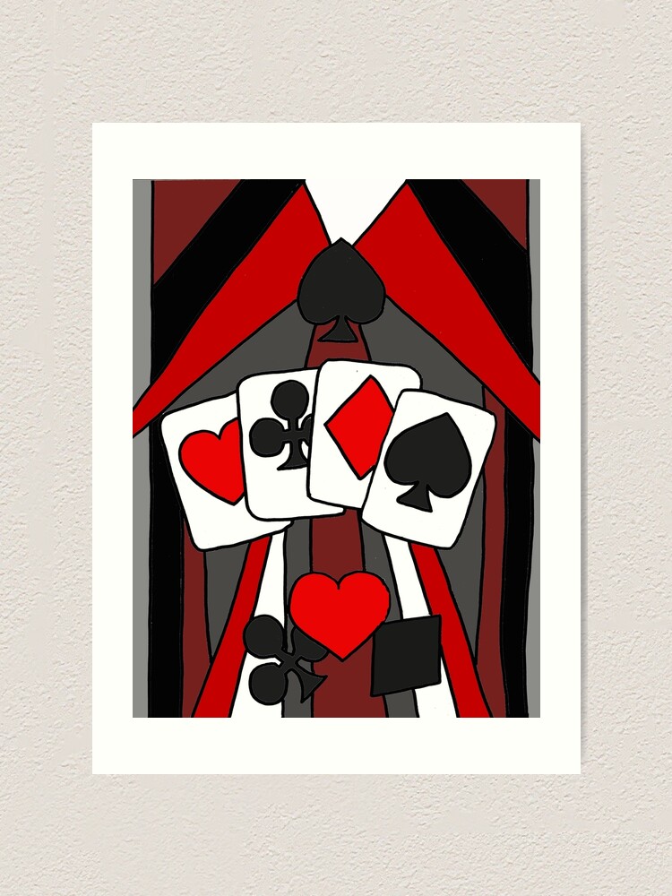 "Artistic Fun Playing Cards Abstract Art" Art Print for Sale by ...