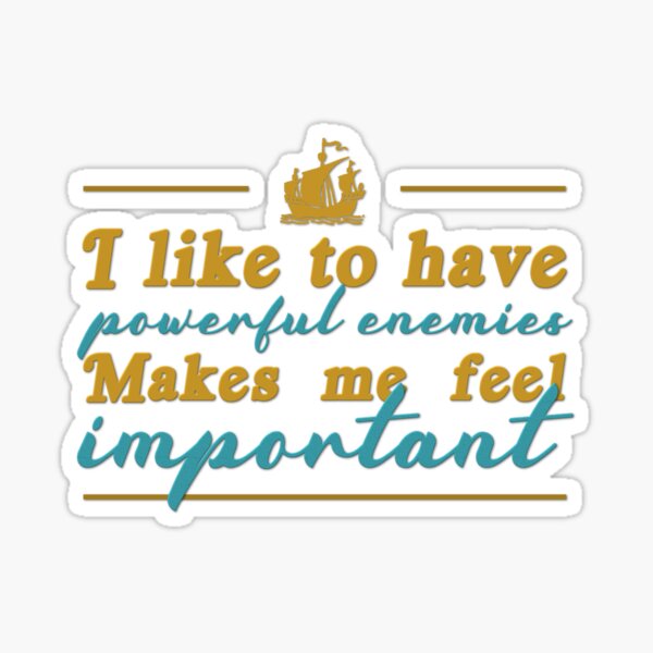 "Powerful Enemies" Sticker for Sale by firestarlover | Redbubble