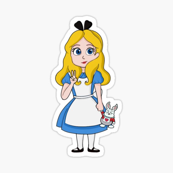 "Cute Alice Art" Sticker by AlyssainWonder | Redbubble
