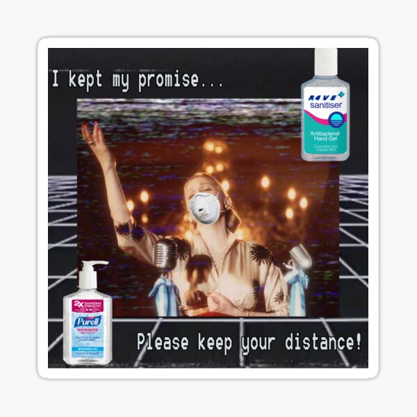 "Please Keep Your Distance!" Sticker by DestroyMeDaddy | Redbubble