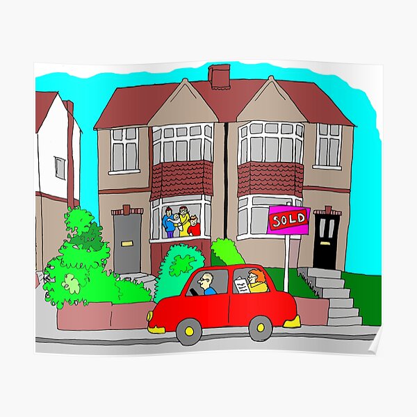 "Semi Detached House" Poster by michellelegrand | Redbubble