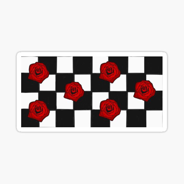 "Rose Checkerboard" Sticker for Sale by ivanna4stef | Redbubble