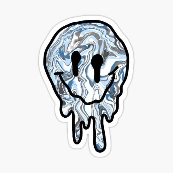 "Marble Dripping Smiley Face" Sticker for Sale by solagabi | Redbubble