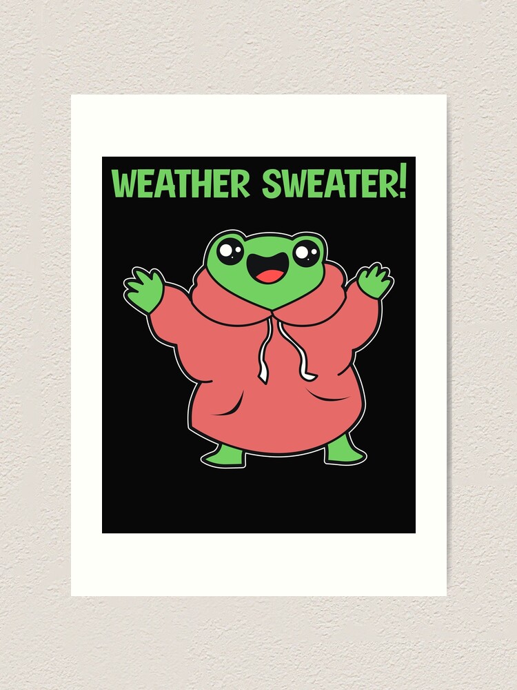 "Weather frog rain jacket frog cartoon" Art Print for Sale by Imutobi ...