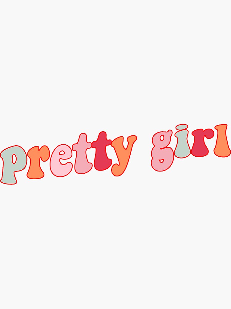 "pretty girl" Sticker by pollyvv | Redbubble