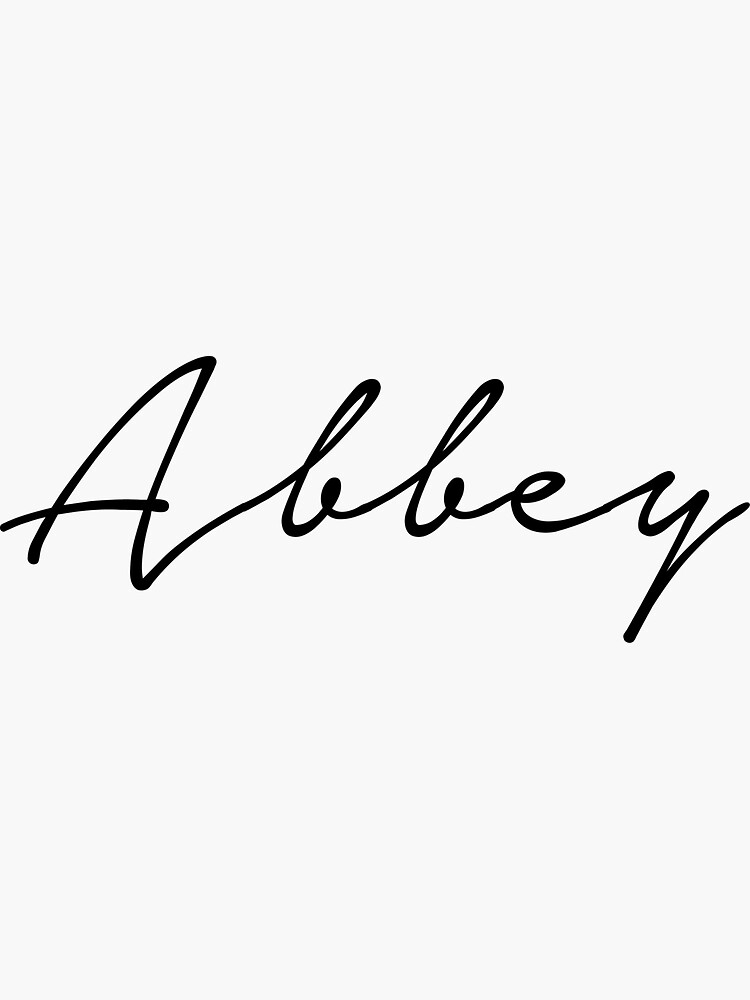 "Abbey Name Personalised Name Custom print " Sticker by commontruth ...