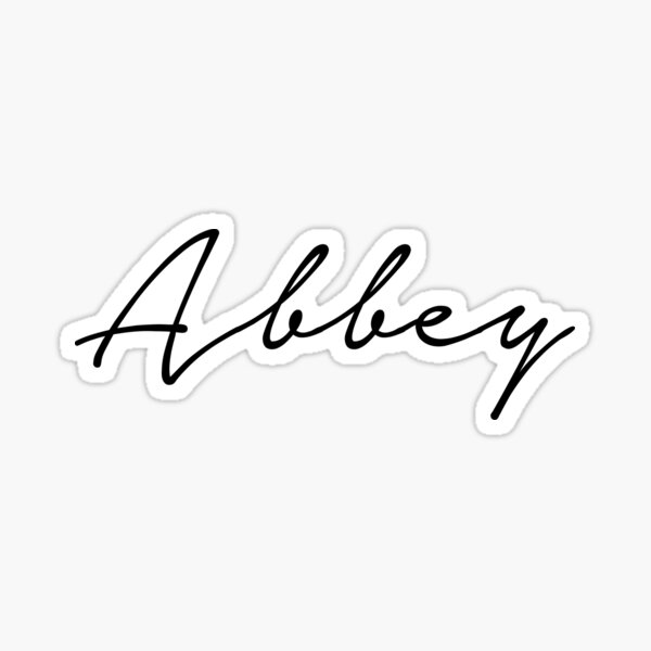 "Abbey Name Personalised Name Custom print " Sticker by commontruth ...