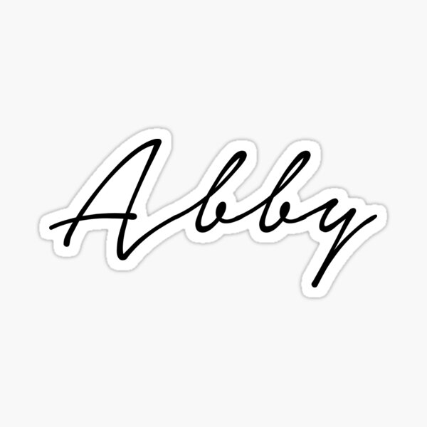 "Abby Name Personalised Name Custom print " Sticker for Sale by ...