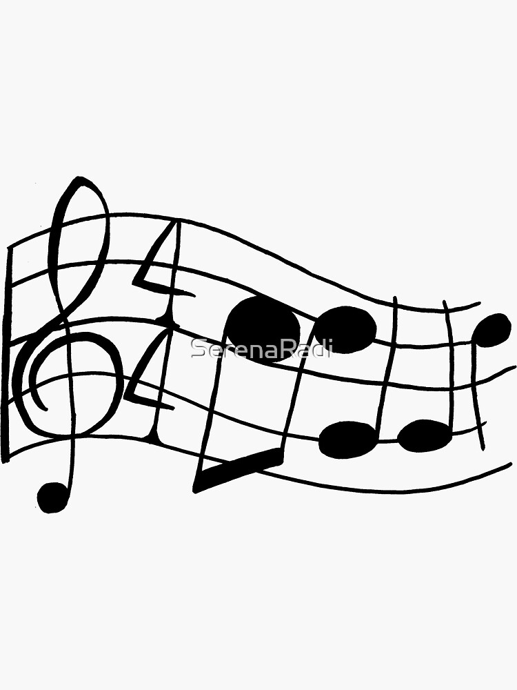 "Fading Music Notes" Sticker for Sale by SerenaRadi | Redbubble