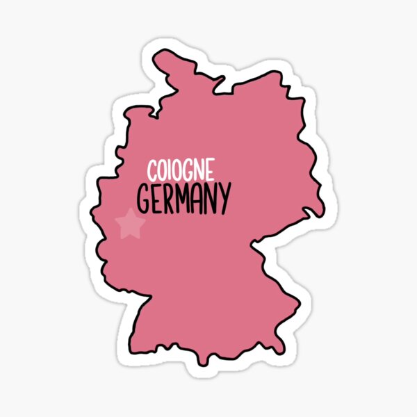 "cologne, germany map" Sticker for Sale by emmakathrynlee | Redbubble