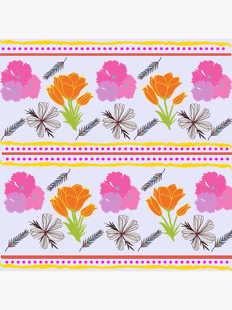 Pegatina «Fresca flor incompleta con un hermoso diseño de patrón de ...