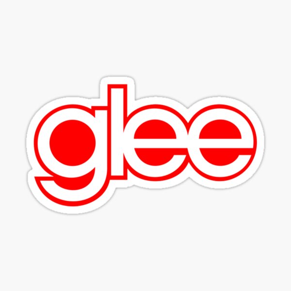 "Glee logo red and white" Sticker for Sale by Yui96 | Redbubble