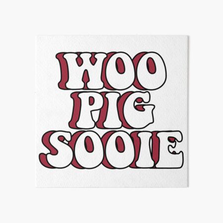 "Arkansas Razorbacks Woo Pig Sooie" Art Board Print for Sale by College ...
