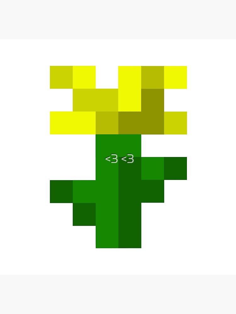 "Minecraft Dandelion " Poster for Sale by arnaaz | Redbubble