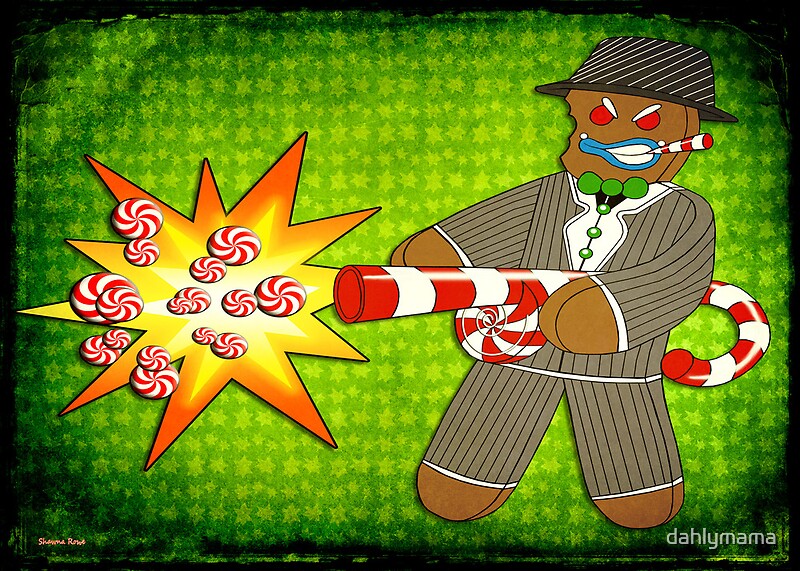 "Gingerbread Gangster" by dahlymama | Redbubble