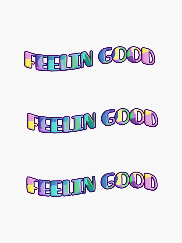 ""feelin good" sticker pack" Sticker for Sale by sunny-day-art | Redbubble