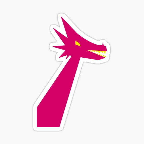 "Pink Dragon" Sticker for Sale by -Dzedo- | Redbubble