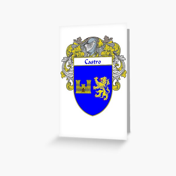"Castro Coat of Arms/Family Crest" Greeting Card by carpediem6655 ...
