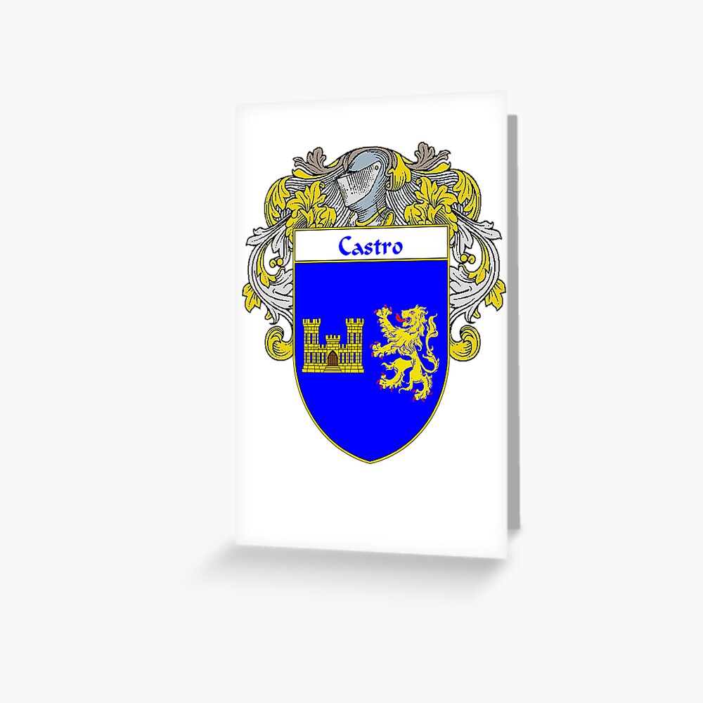 "Castro Coat of Arms/Family Crest" Greeting Card by carpediem6655 ...